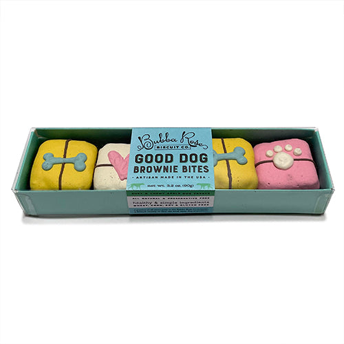 Good Dog Brownie Bite Box - 5 Count Box | Natural Gourmet Dog Treats ...